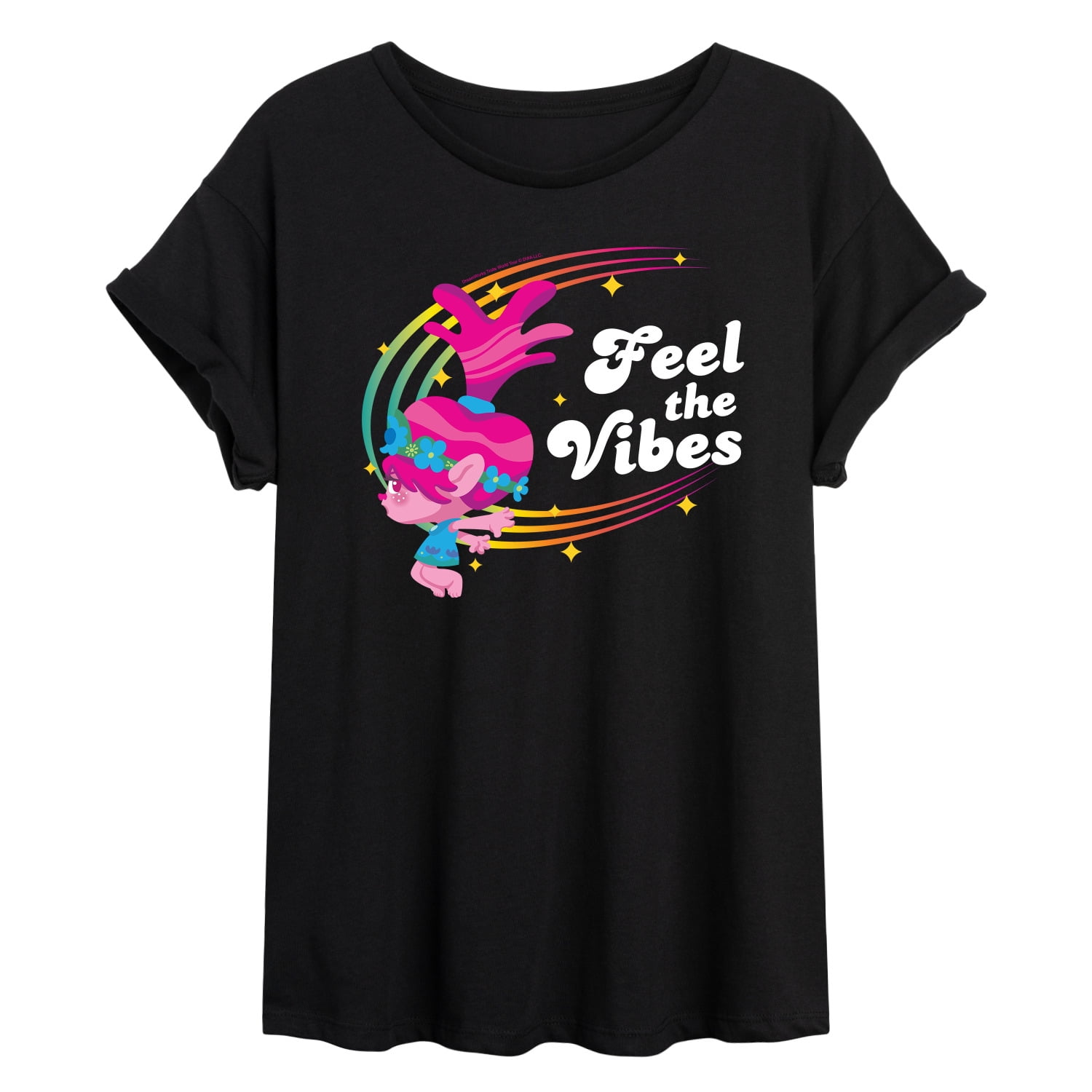Trolls - Feel The Vibes - Juniors Ideal Flowy Muscle T-Shirt - Walmart.com