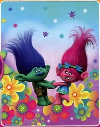Trolls "Forest Hope" Kids' Poppy Troll Fleece Throw Blanket - Walmart.com