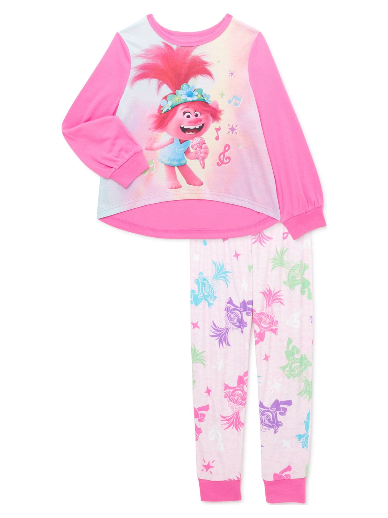 Trolls Girls Pajama, 2 piece set, sizes 4-12 & plus - Walmart.com