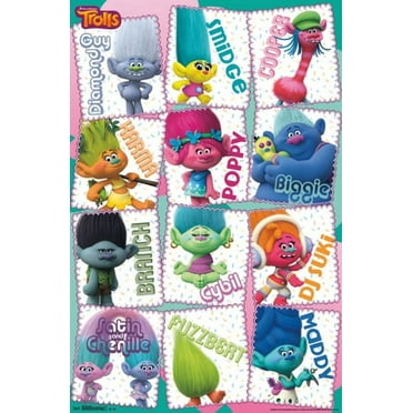 Trolls - Group Poster Print (34 x 22) - Walmart.com