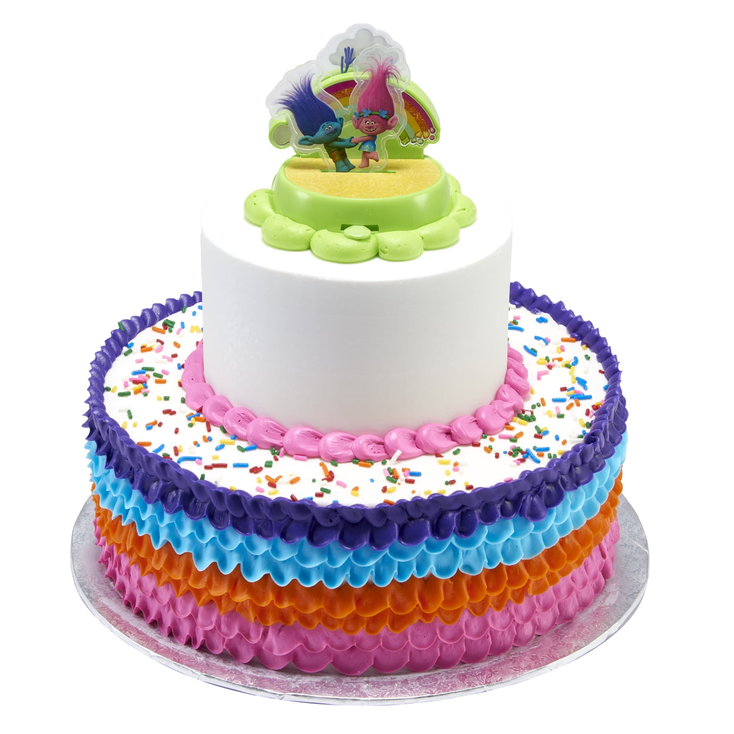 Trolls Happy Two Tier Cake - Walmart.com
