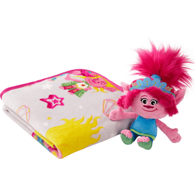 Trolls Hugger Pillow and Throw Set - Cozy 2-Piece - Walmart.com