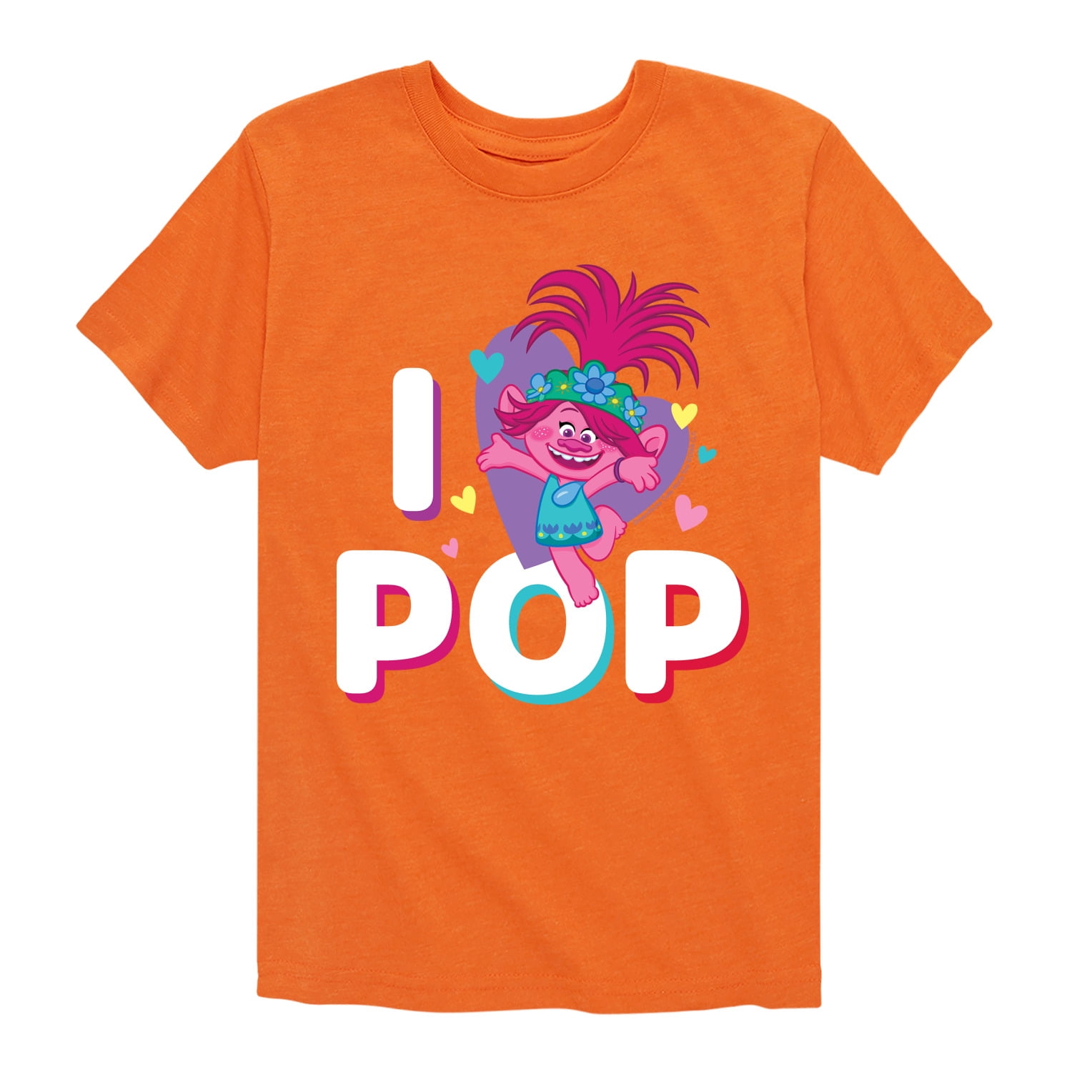 Trolls - I Love Pop Poppy - Toddler & Youth Short Sleeve Graphic T ...
