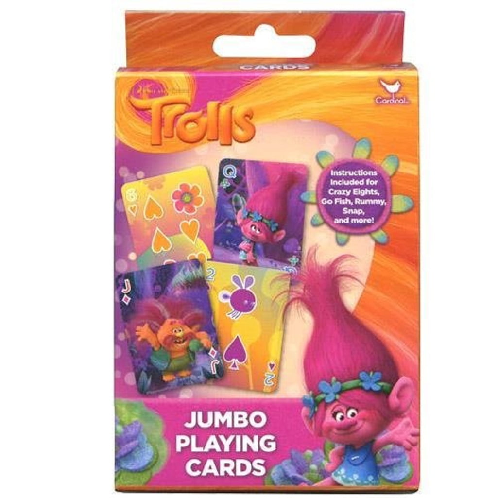 Packable Play Trolls Jumbo Playing Cards 1 Pack - Walmart.com