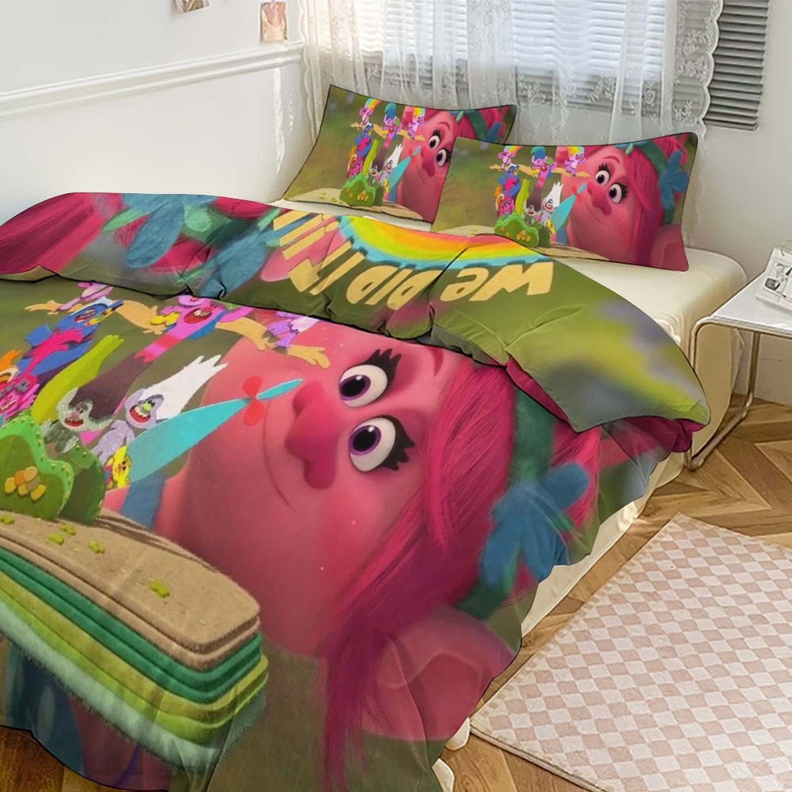 Trolls Kids Twin Bed in a Bag, Comforter and Sheets,Cartoon DreamWorks ...