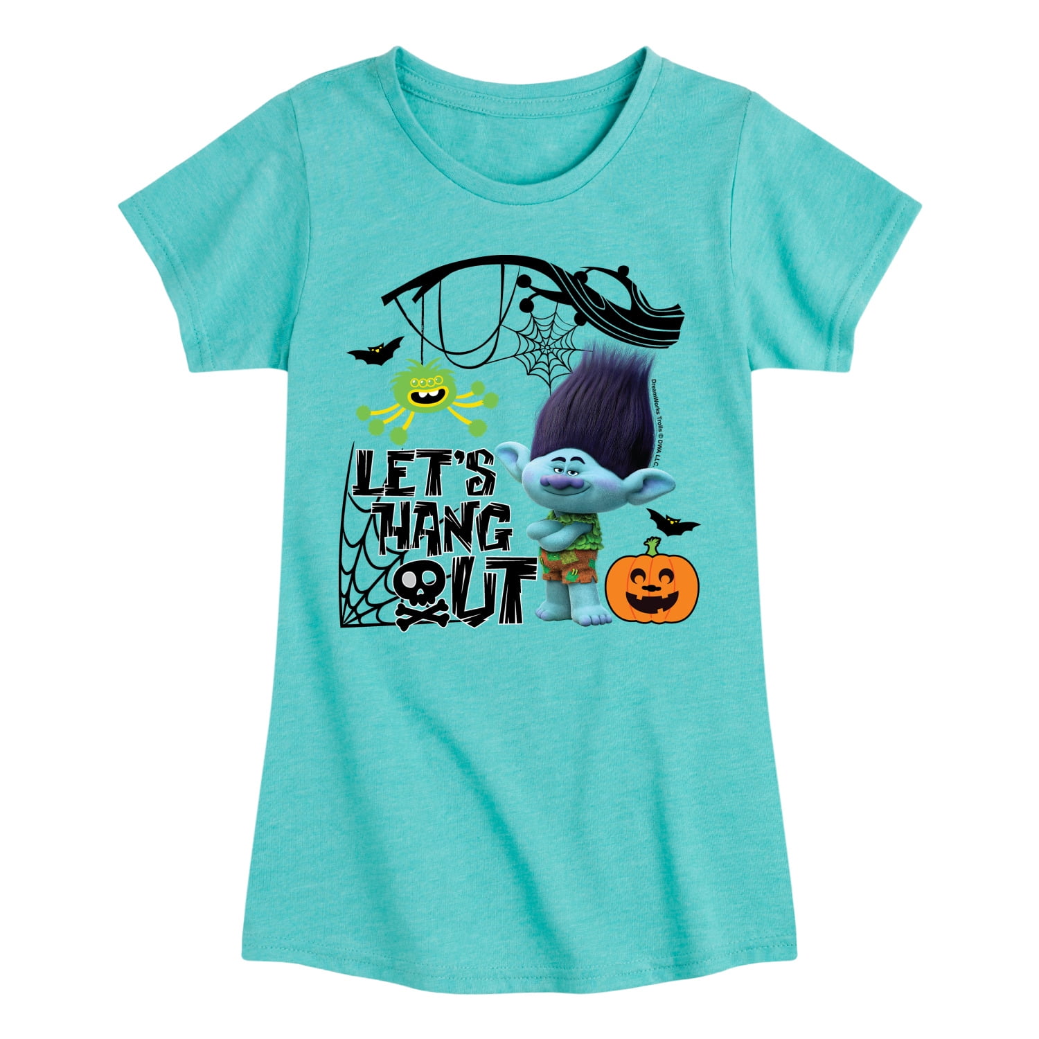 Trolls - Lets Hang Out Branch - Toddler & Youth Girls Short Sleeve ...