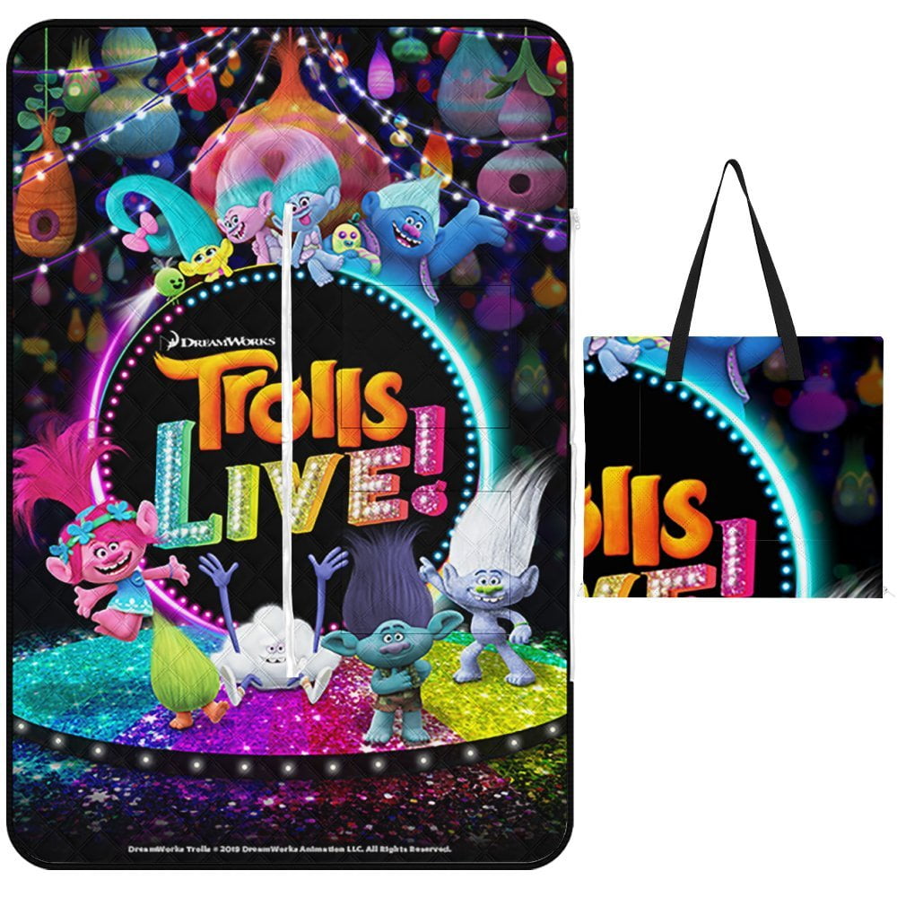 Trolls Multifunctional Zipper Style Picnic Mat Outdoor Campsites ...