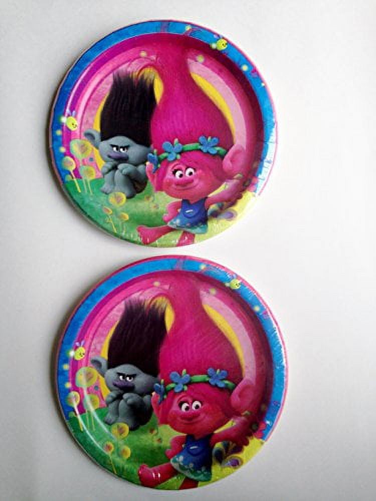 Trolls Paper Lunch Dinner Party Plates 8 Count - 2 Pack - Walmart.com