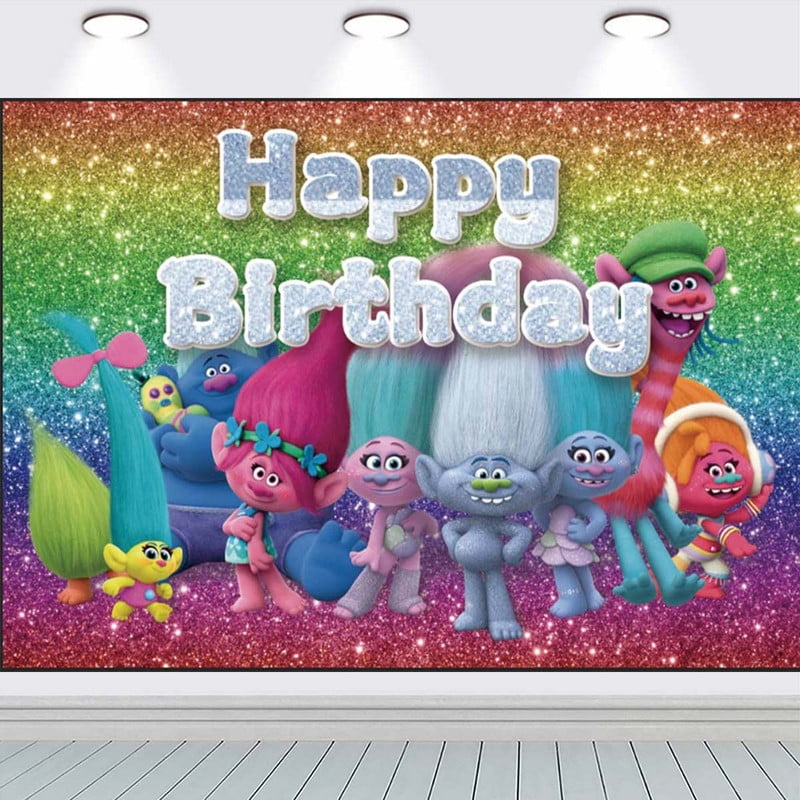 Trolls Party Supplies for Photography Taspestry Birthday Decorations ...