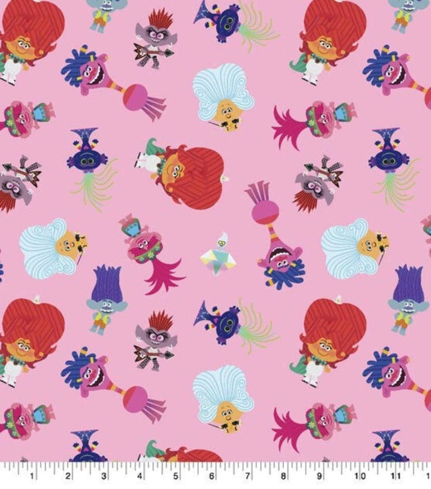 Trolls Pink Cotton Fabric - Walmart.com