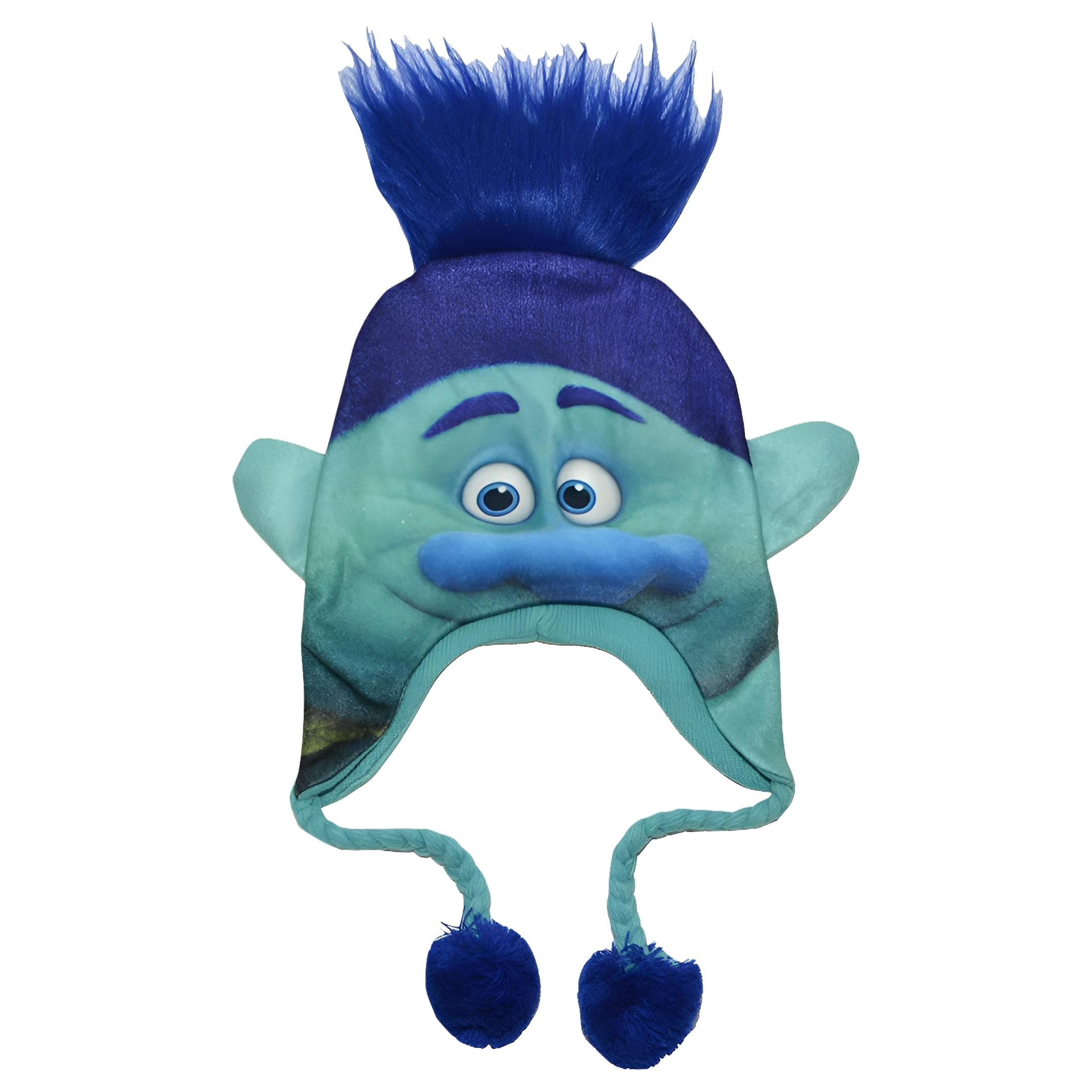 Kids Character Trolls Pink Poppy Winter Hat with Ear Flaps and Tassel ...