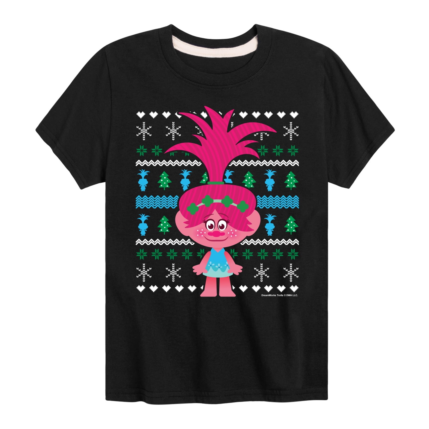 Trolls - Poppy Blue Green Ugly Sweater - Toddler & Youth Short Sleeve ...
