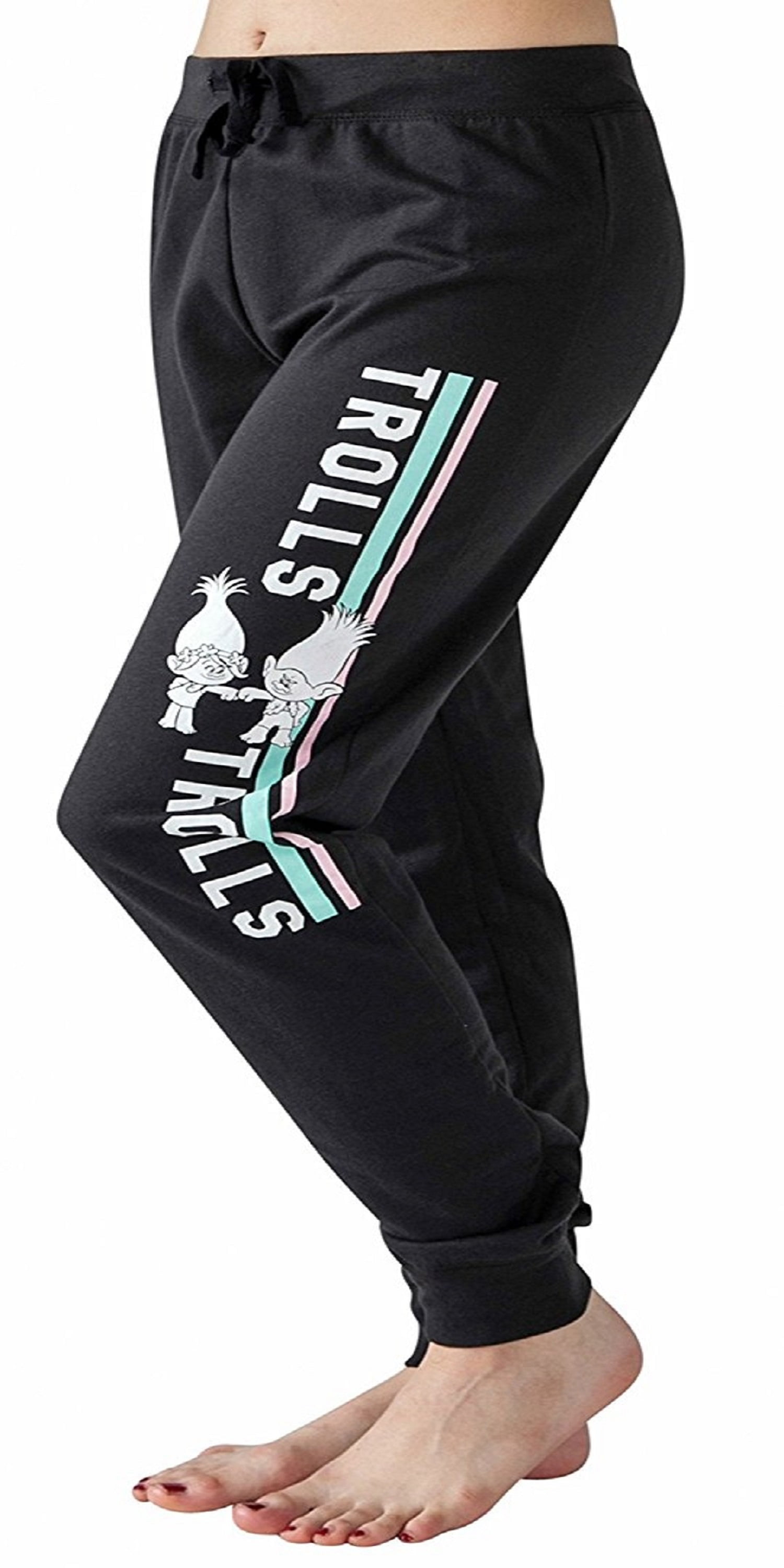 Trolls Poppy & Branch Adult Women Jogger Pants Ankle-Length Lounge ...