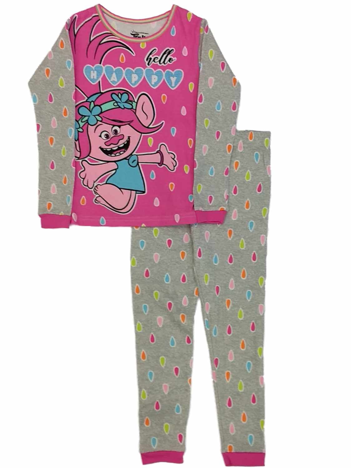 Trolls Poppy Girls Pink Thermal Underwear Base Layer Set (Little Girls ...