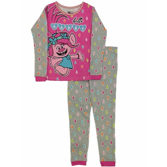 Trolls Poppy Girls Pink Thermal Underwear Base Layer Set (Little Girls ...