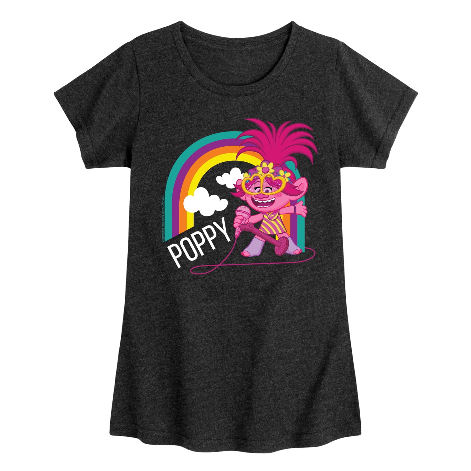 Trolls - Poppy Singing - Toddler & Youth Girls Short Sleeve Graphic T ...