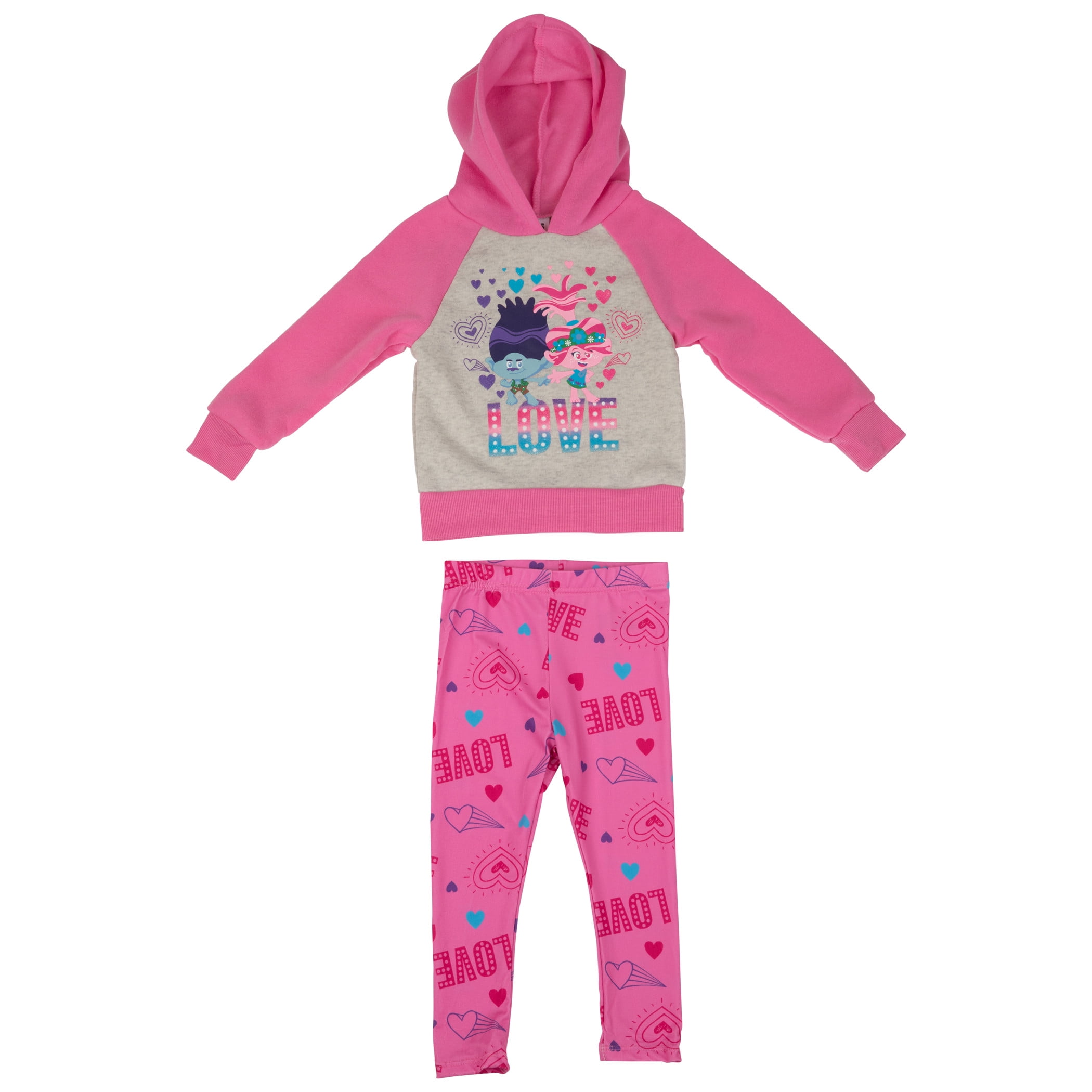 Trolls Poppy and Branch Kids Outfit - 2-Piece Fleece Jacket Set ...