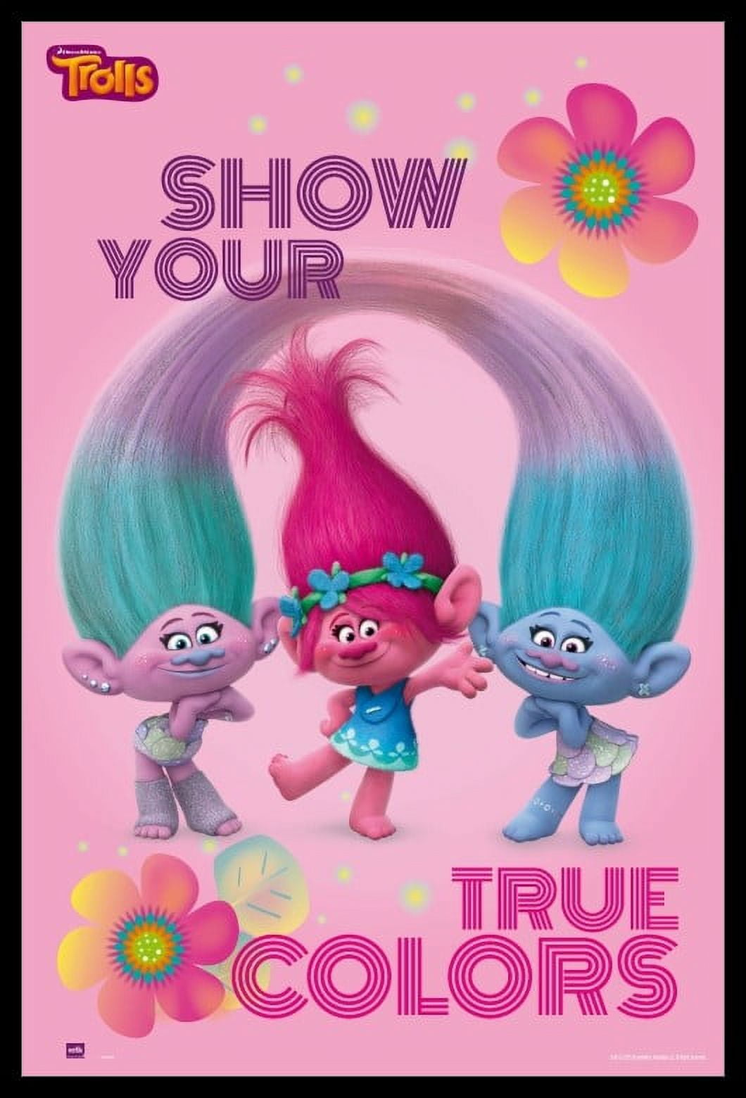 Trolls Show Your True Colors Laminated & Framed Poster (24 x 36 ...