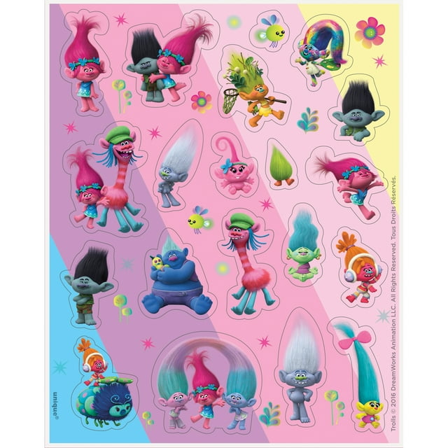 Trolls Sticker Sheets, 4ct - Walmart.com