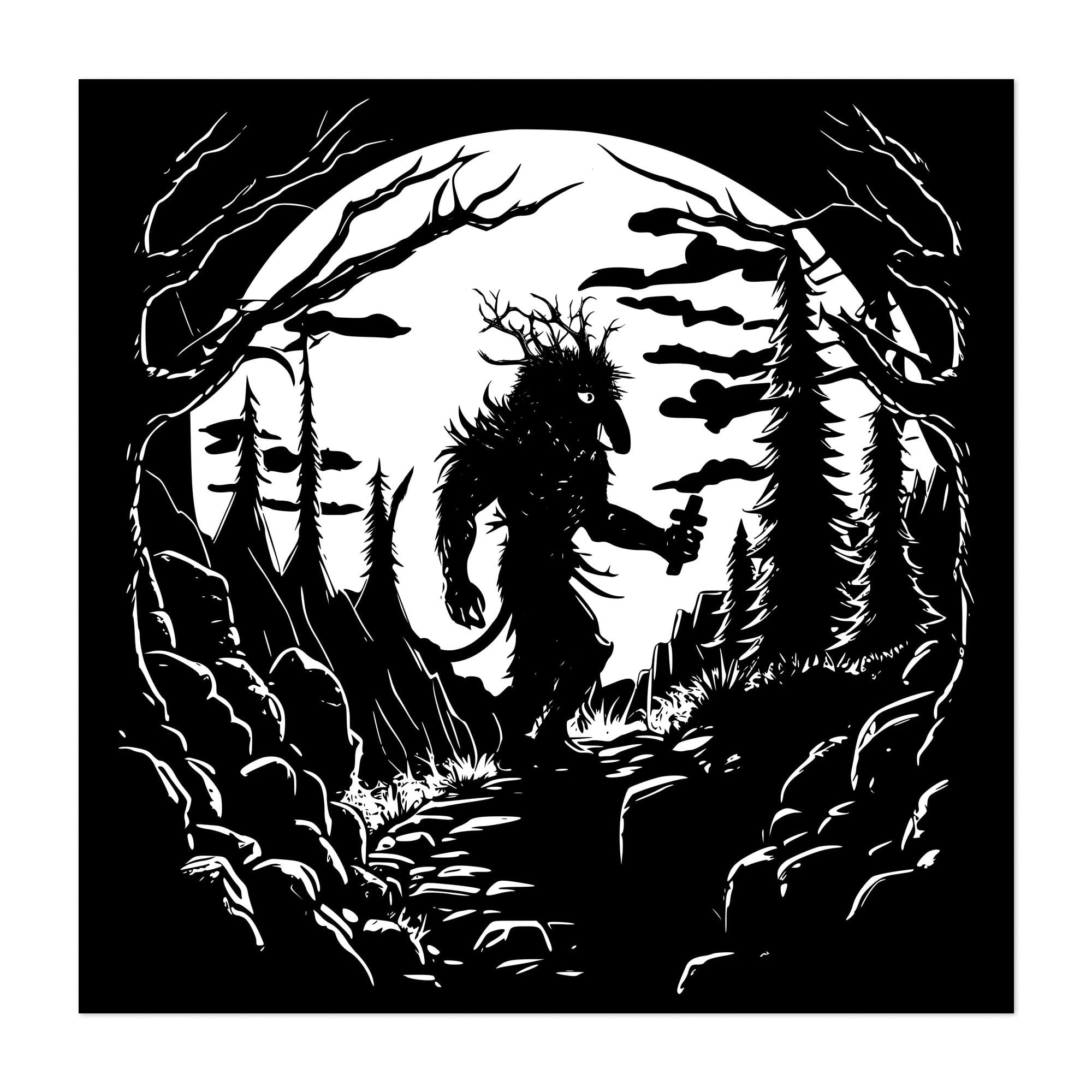 Trolls and Troll Hunters. Beware of Trolls - Illustration Silhouette ...