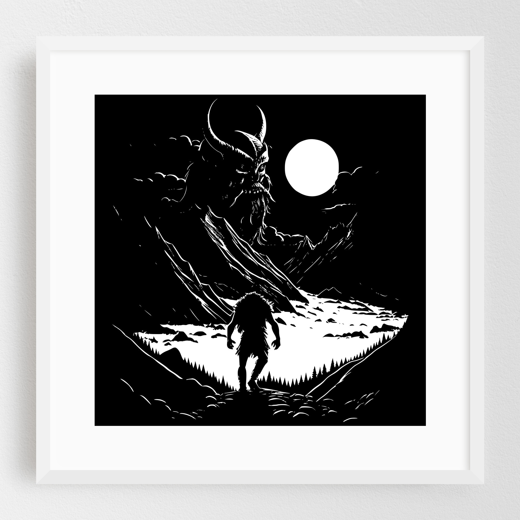 Trolls and Troll Hunters. Troll in the Wild - Illustration Silhouette ...