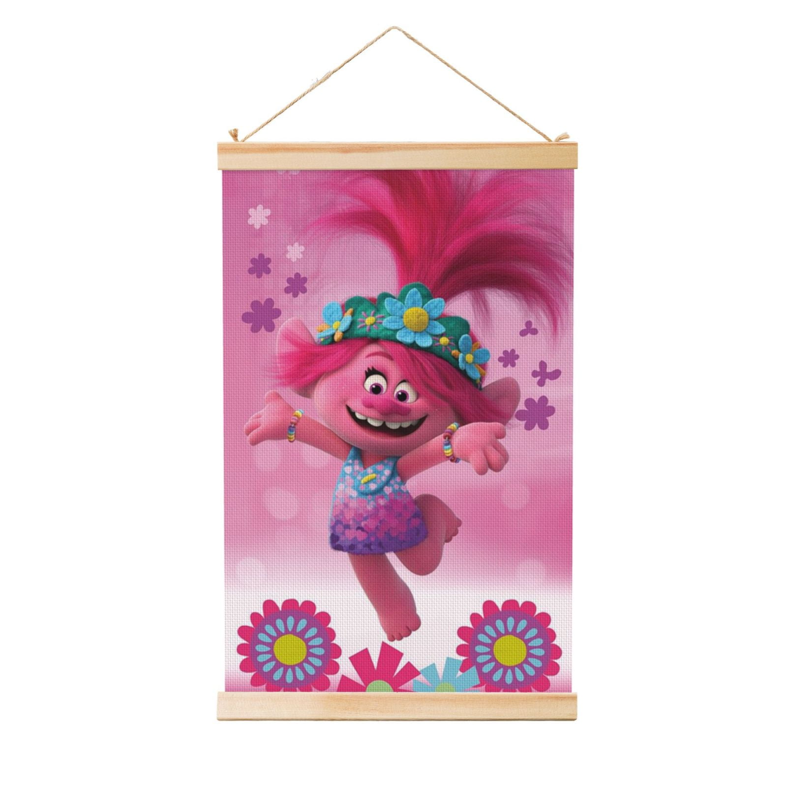 Trolls Wooden Shaft Hanging Poster Home Decor Poster Wall Art Painting ...