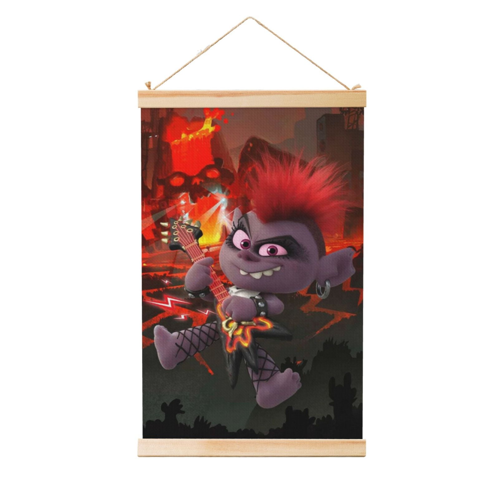 Trolls Wooden Shaft Hanging Poster Home Decor Poster Wall Art Painting ...
