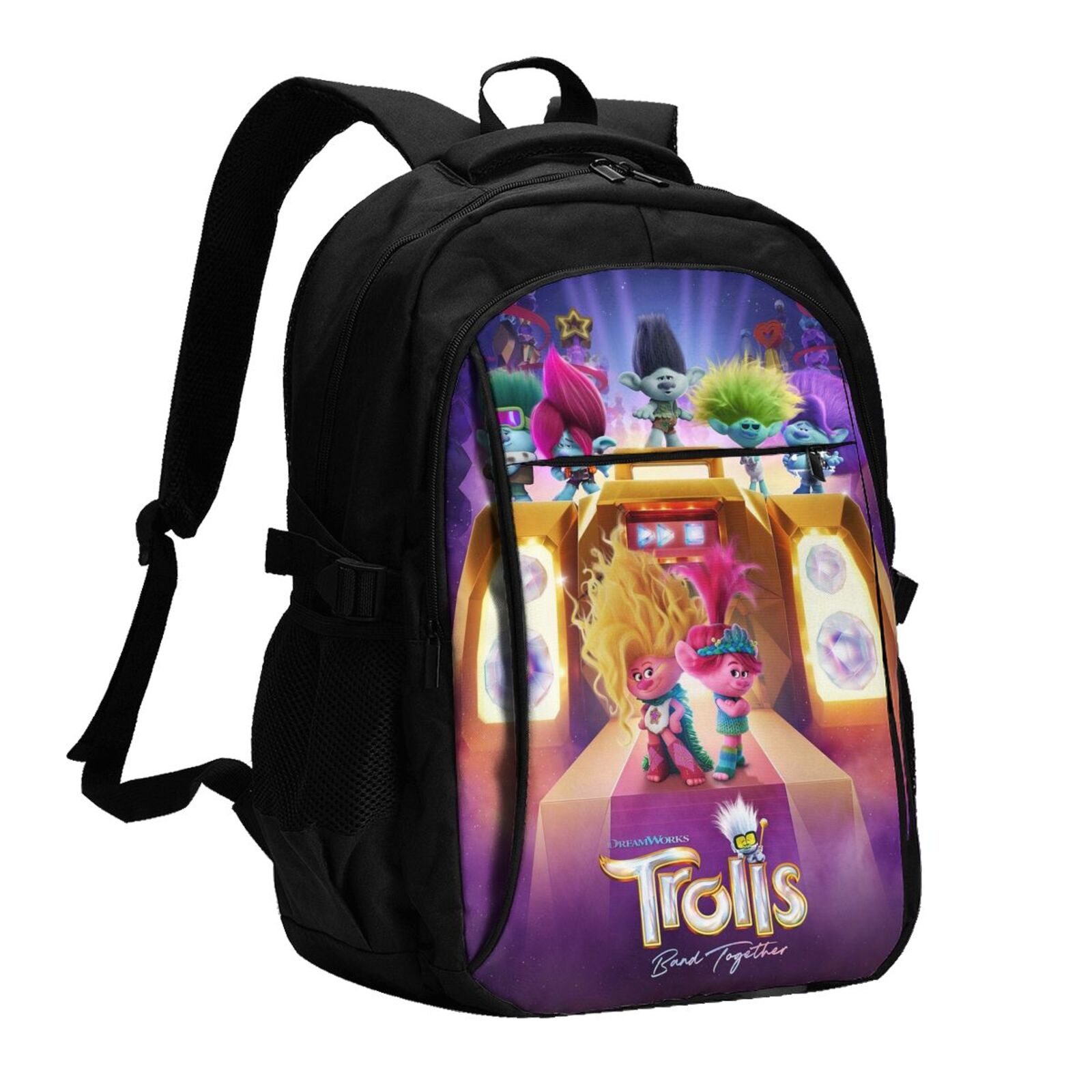 Trolls World Together Backpack with USB Charging Port for Men Women ...