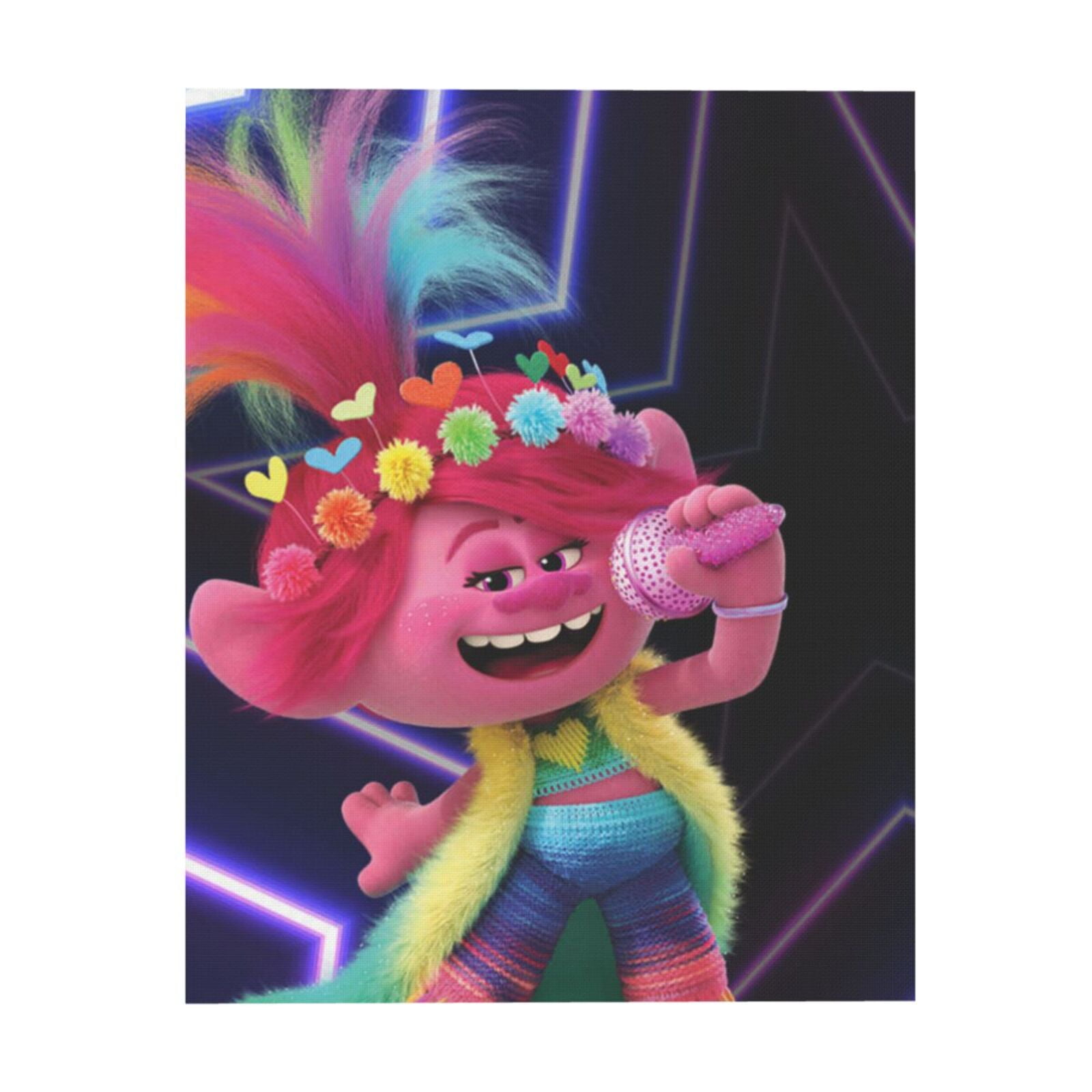 Trolls World Tour Animated Canvas Decorative Poster Gift Art Picture ...