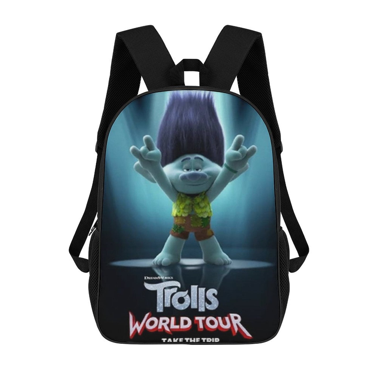 Trolls World Tour Backpack, 17 Inch Laptop Backpack, Water-Resistant ...