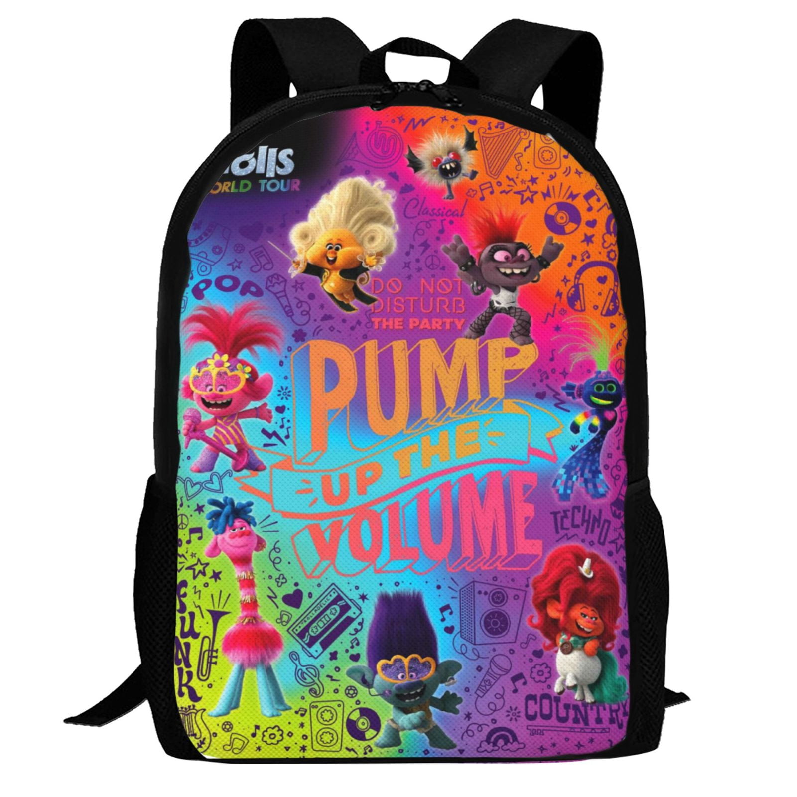 Trolls World Tour Backpack,3d Print Laptop Backpack Lightweight Casual ...