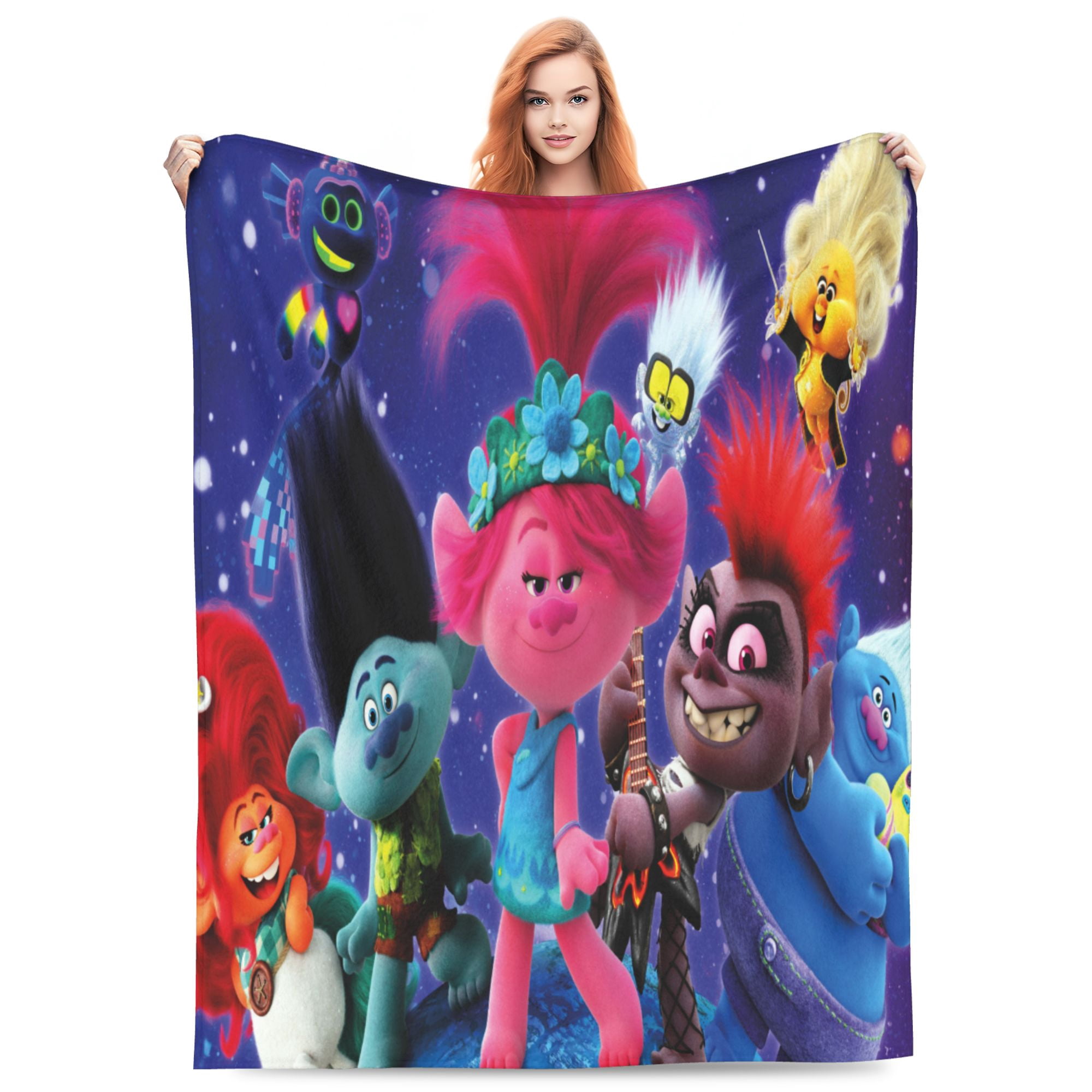 TRo-lls World Bed Blanket 3D Printed Throw Blanket Lightweight Super ...