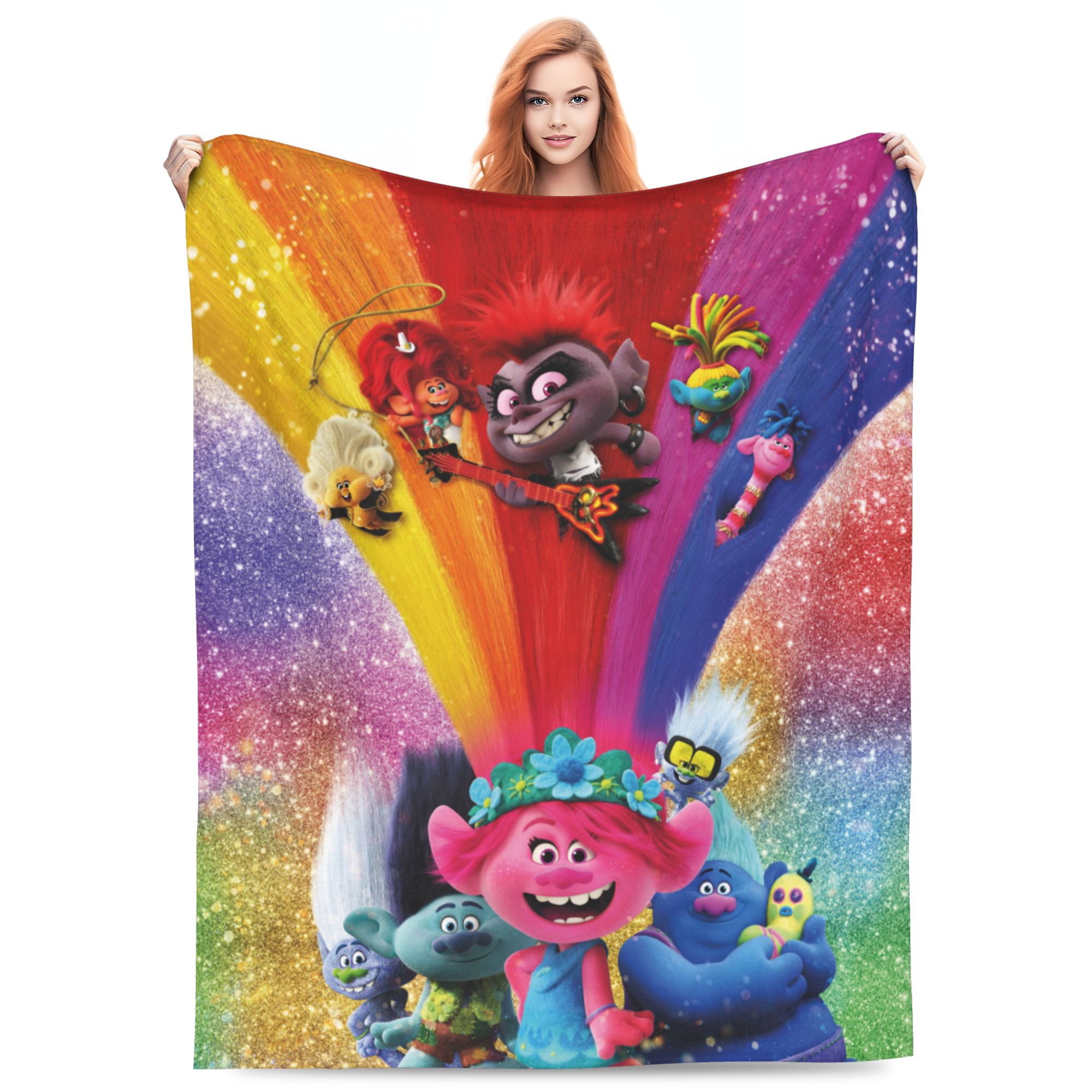 TRo-lls World Bed Blanket 3D Printed Throw Blanket Lightweight Super ...