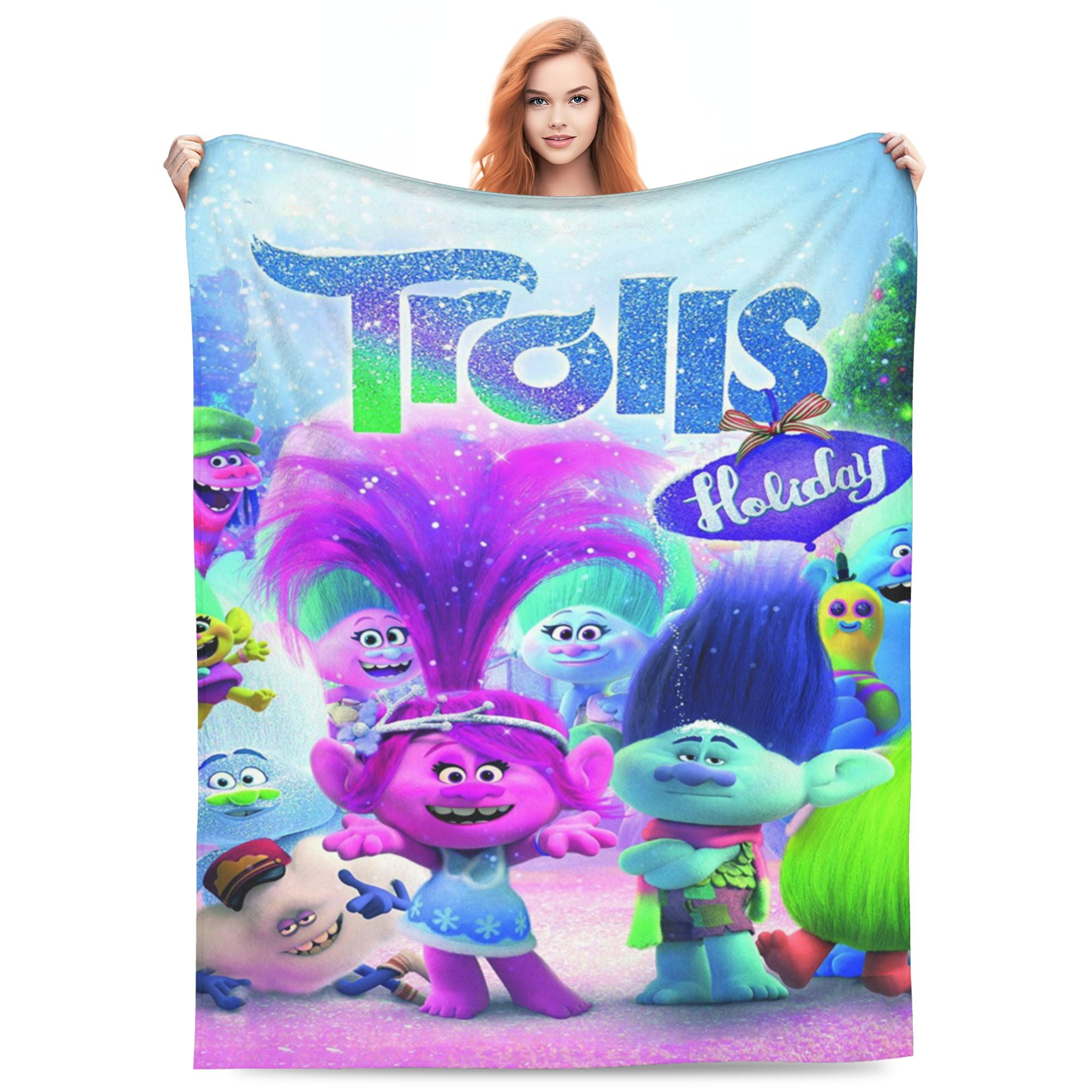 Trolls World Tour Bed Blanket 3D Printed Throw Blanket Lightweight ...