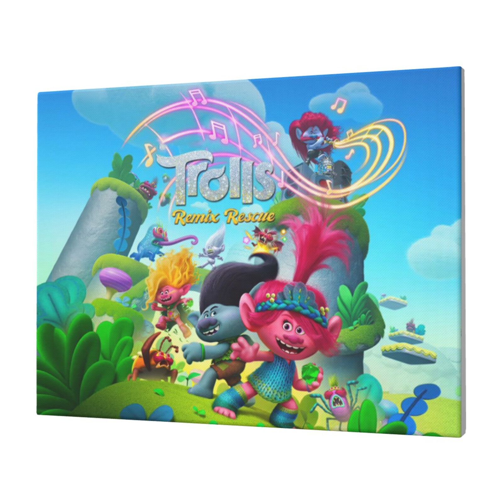 Trolls World Tour Canvas Decorative Picture Frame Wall Poster Art ...