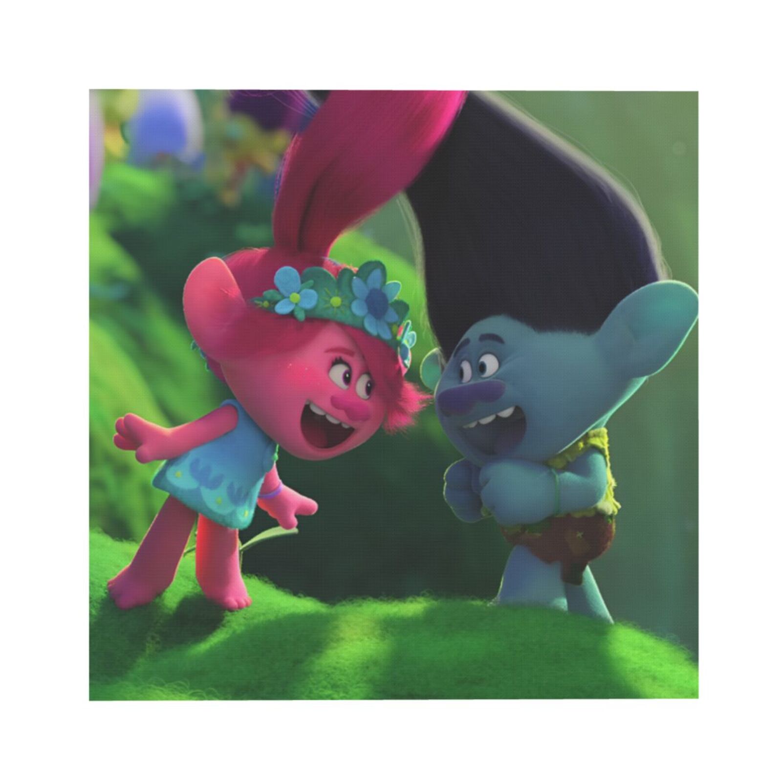 Trolls World Tour Canvas Decorative Poster Square Unframe Wall Poster ...