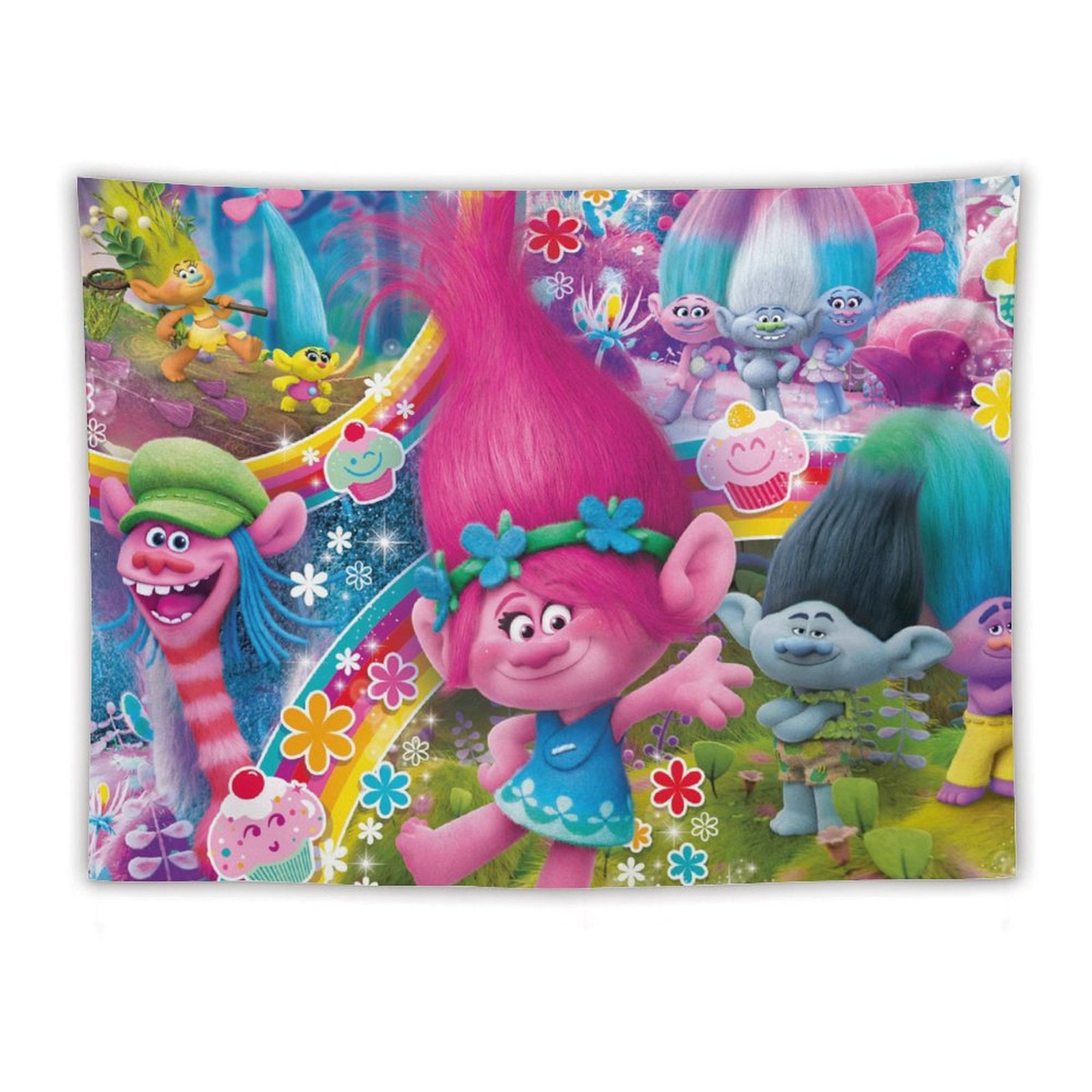 Trolls World Tour Characters Tapestry Luxury Wall Hanging Tapestries ...