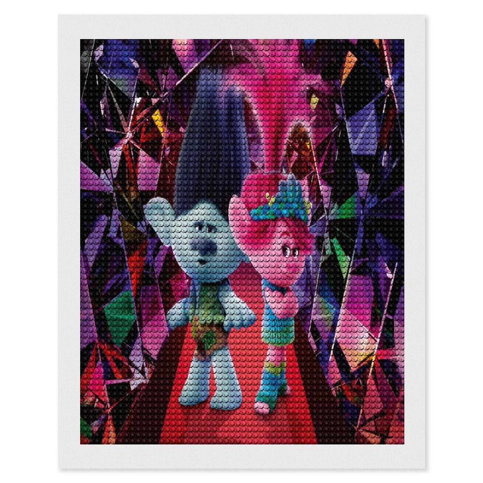 Trolls World Tour Diamond Art Kits DIY 5D Anime Painting by Number Kits ...