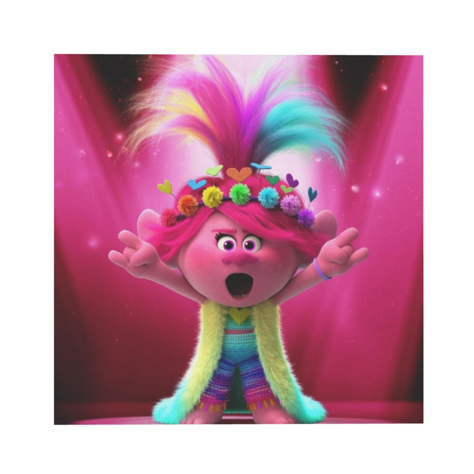 Trolls World Tour Film Canvas Decorative Poster Square Unframe Wall ...