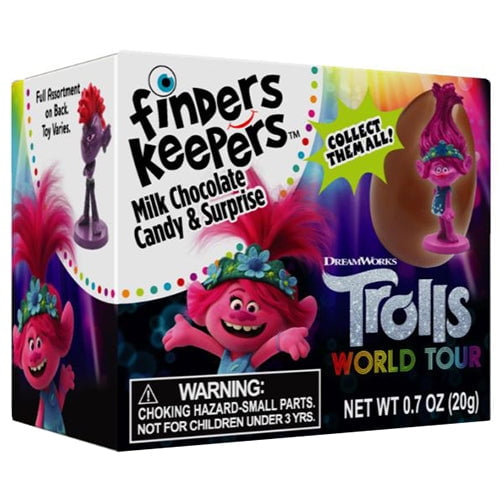 Trolls World Tour Finders Keepers Milk Chocolate Candy & Surprise .7 oz ...