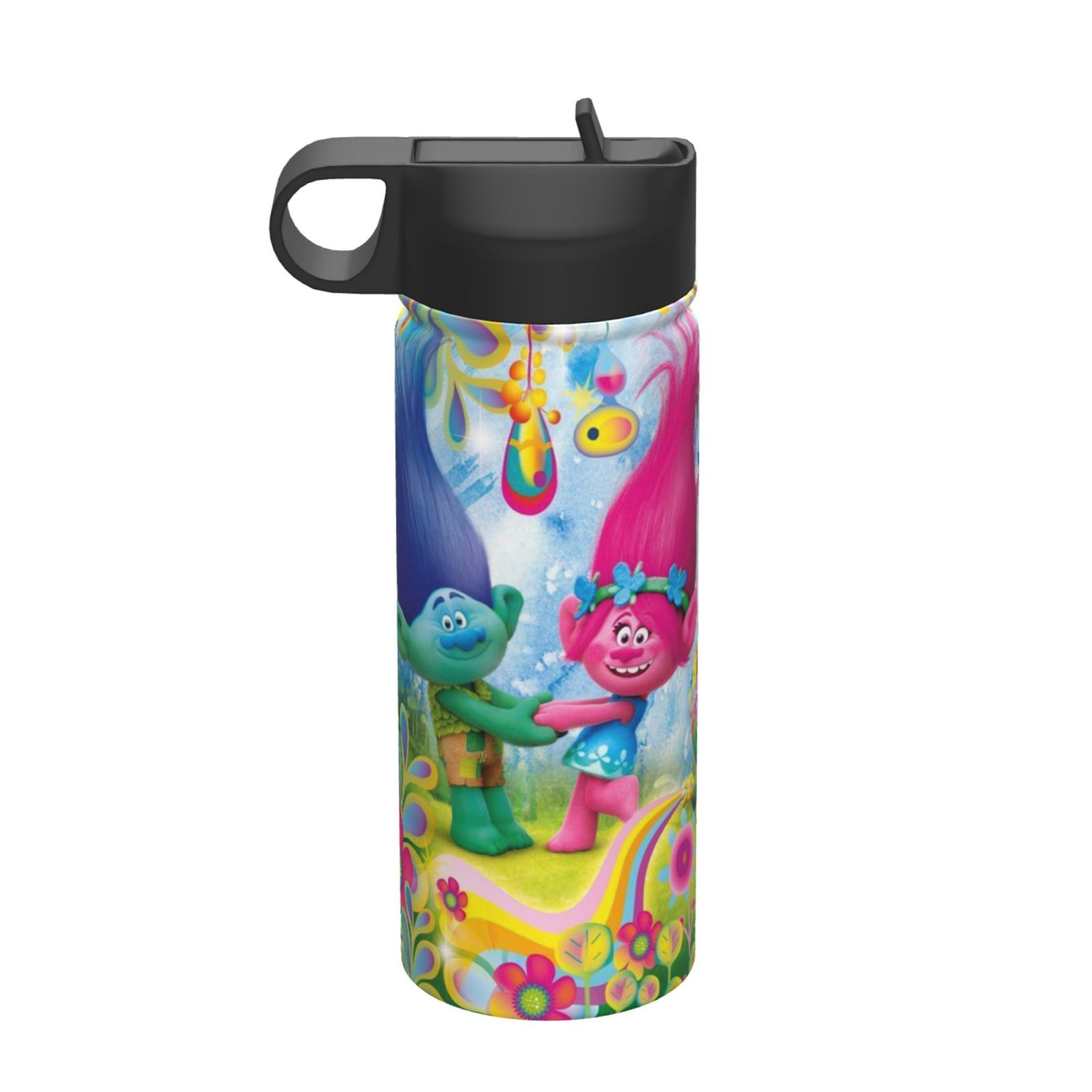 Trol-l World Tou Insulated Water Bottle with Straw Stainless Steel ...