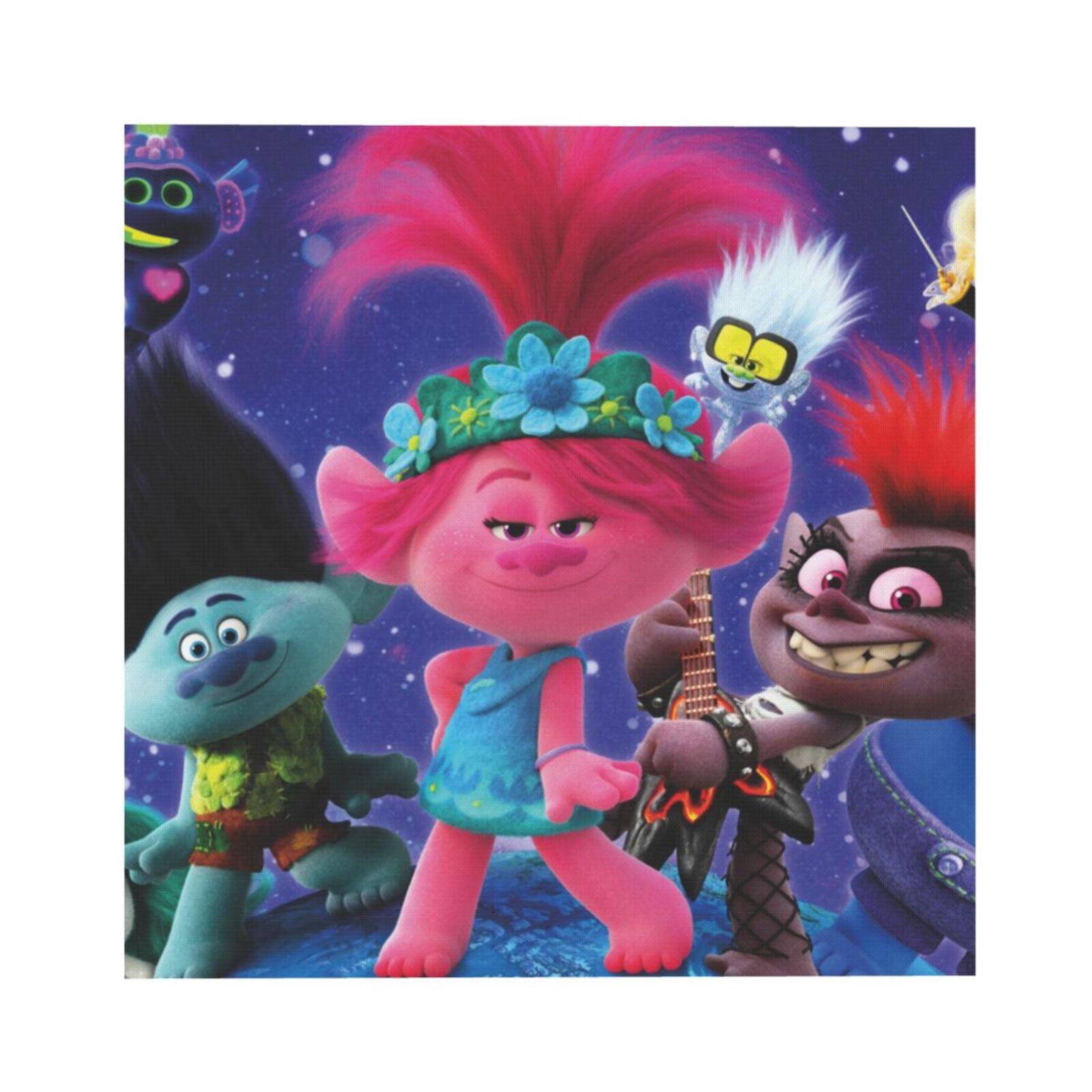 Trolls World Tour Music Canvas Decorative Poster Square Unframe Wall ...