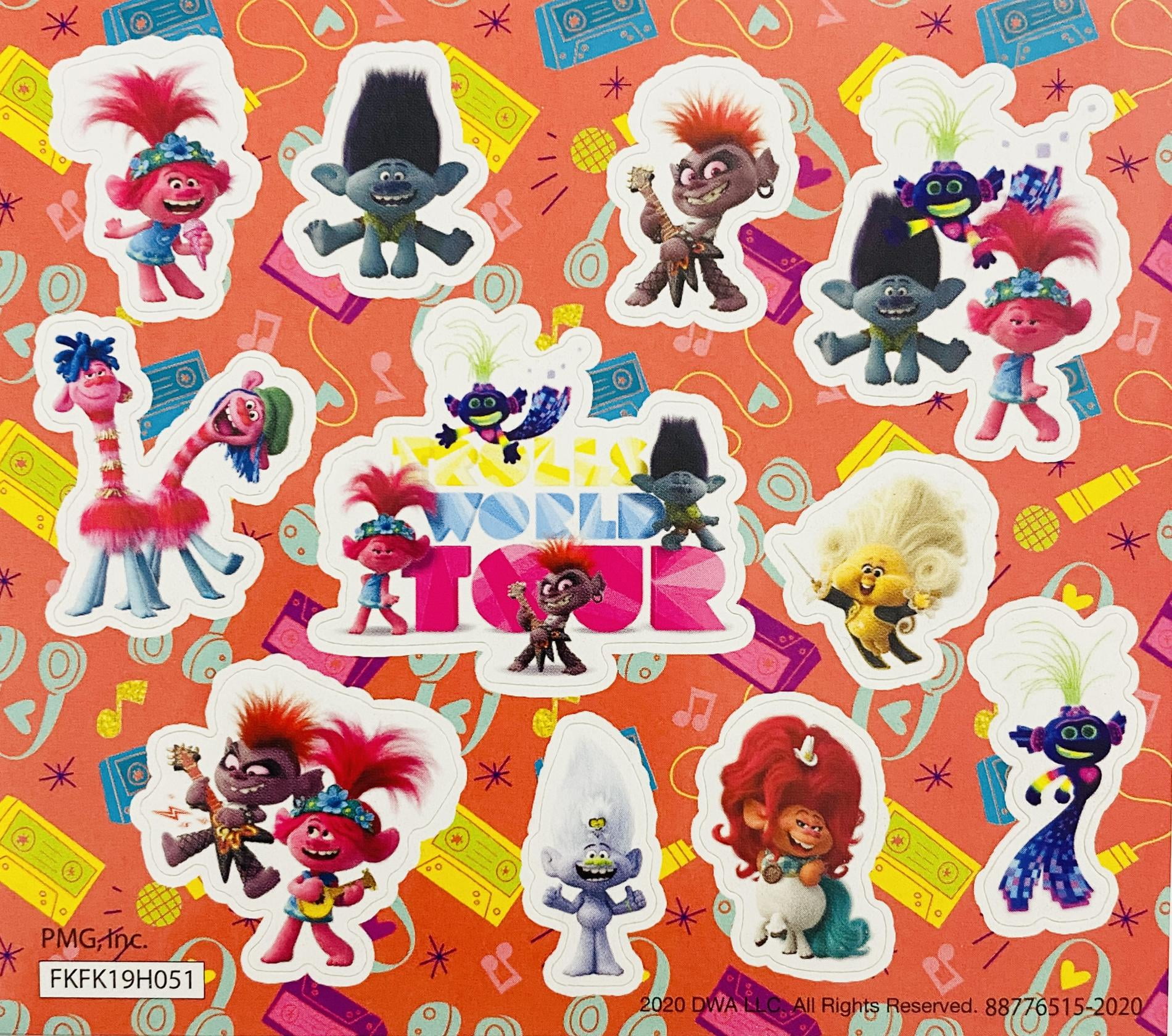 Trolls World Tour Sticker Sheets 3 Sets - Walmart.com