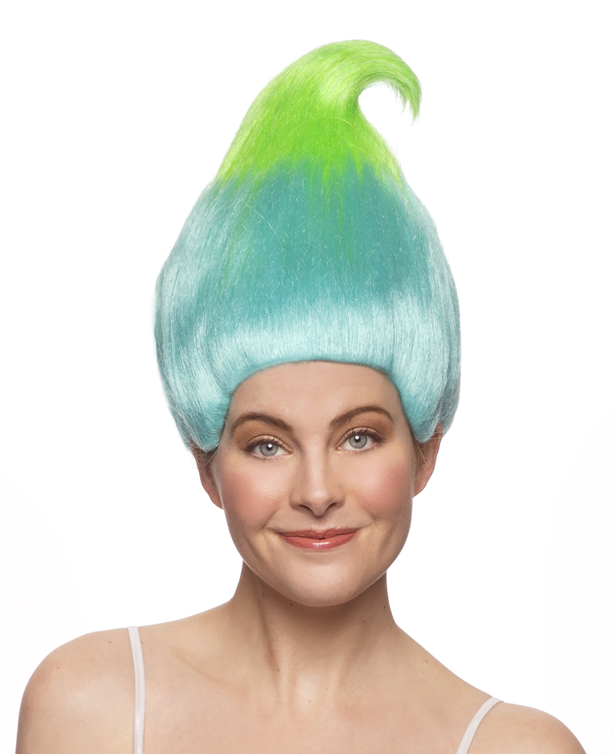 Trollz Sky Blue And Lime Wig Cosplay Costume Movie TV Hair Trolls ...