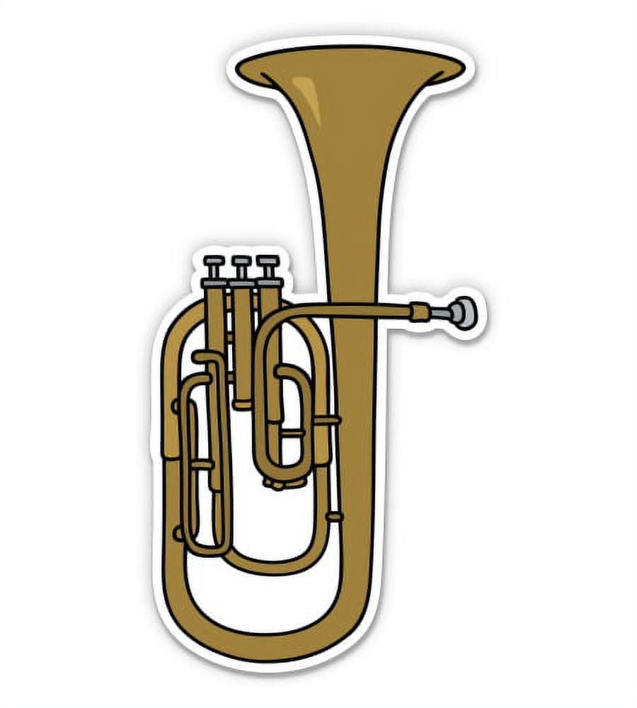 Trombone - 8" Vinyl Sticker - For Car Laptop I-Pad - Waterproof Decal ...