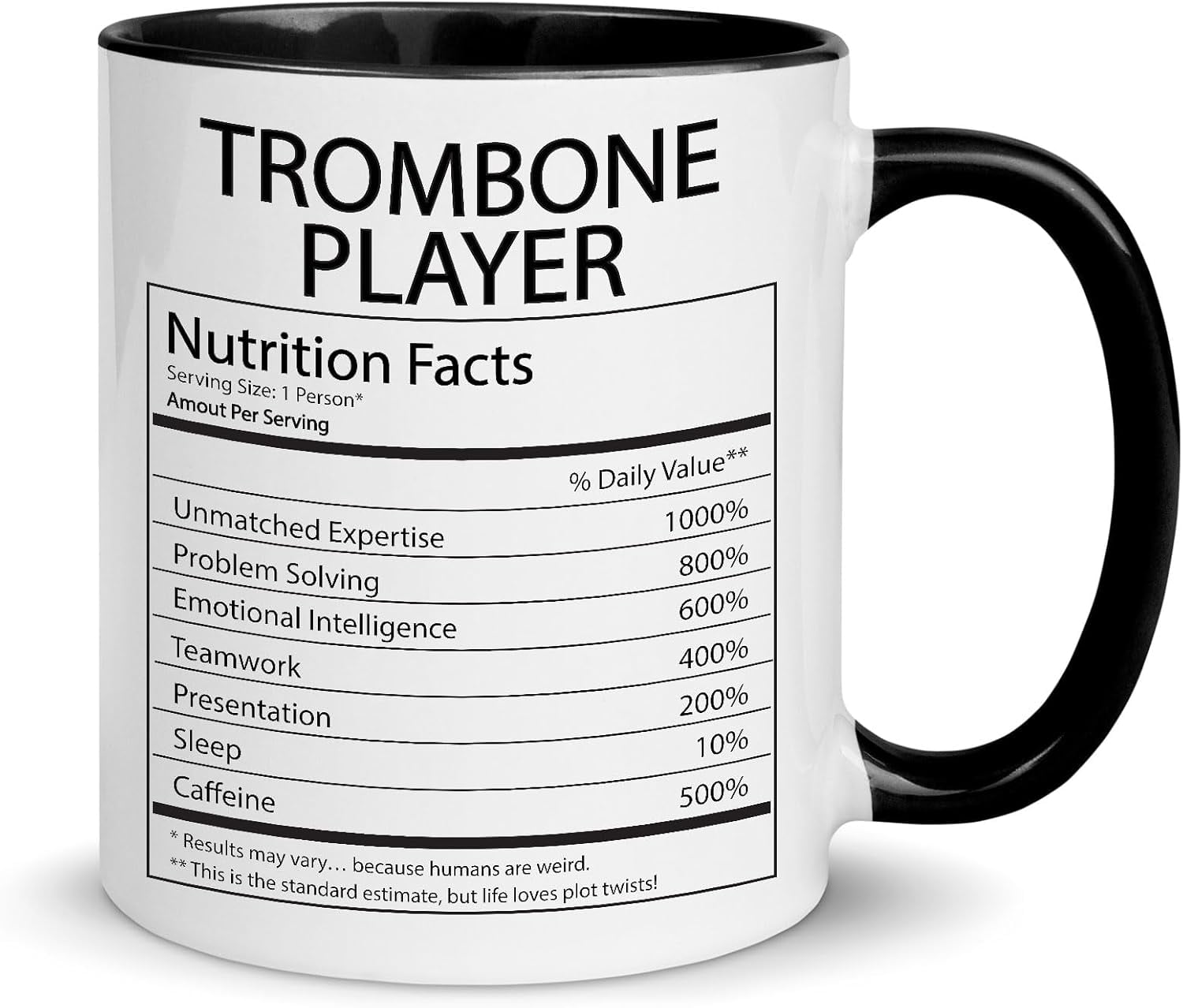 Trombone Player Mug Accent Coffee Cup Funny Gifts for Brass Musician ...