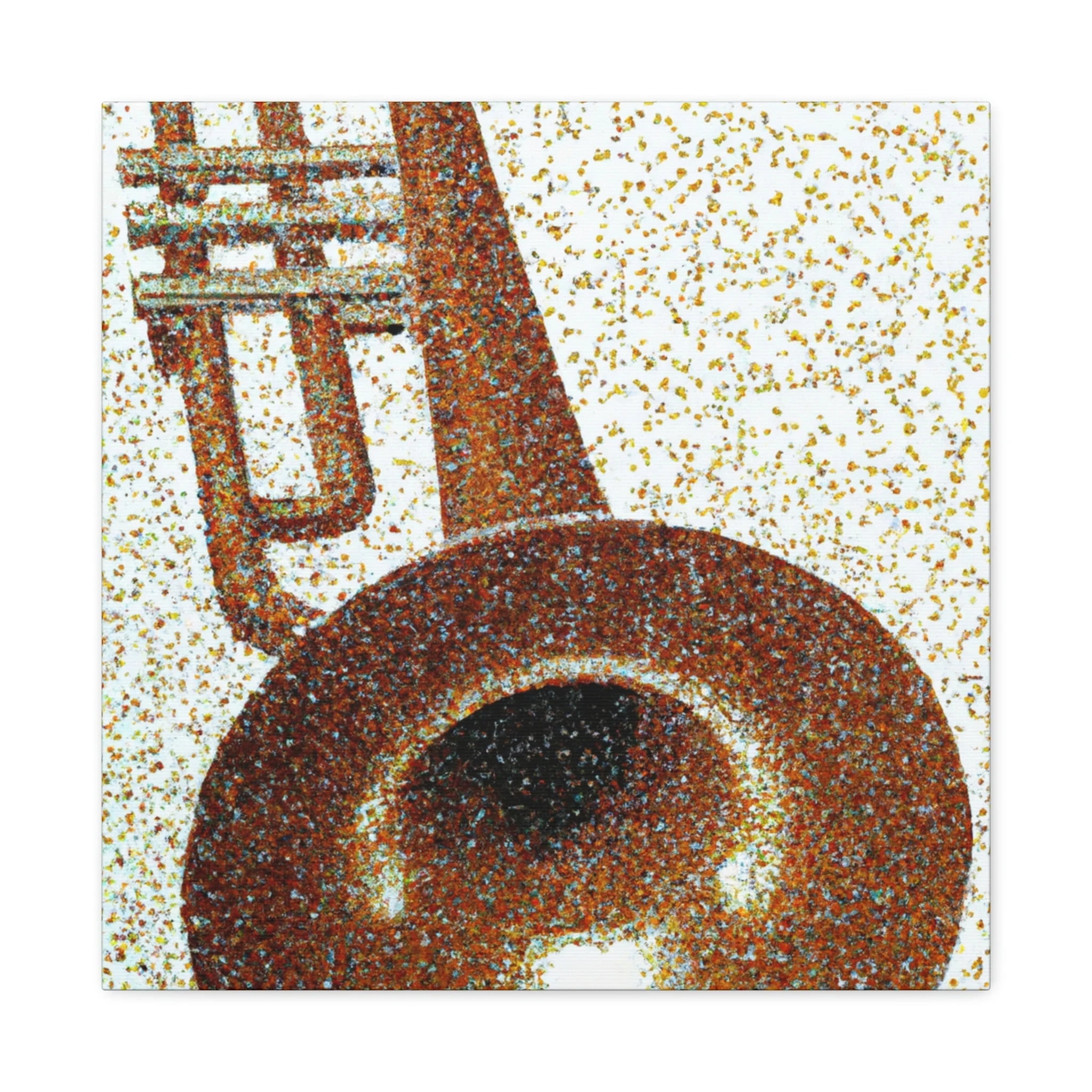 Trombone in Pointillism - Canvas - Walmart.com