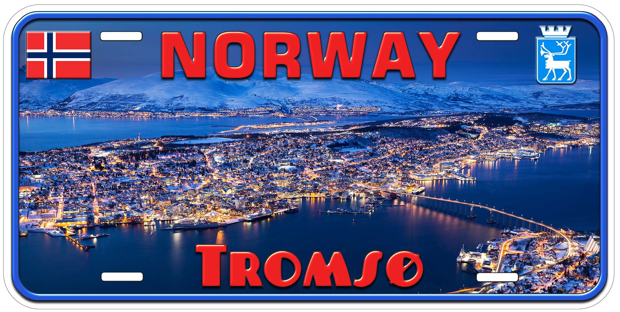 Tromso Night Norway Novelty Car License Plate - Walmart.com