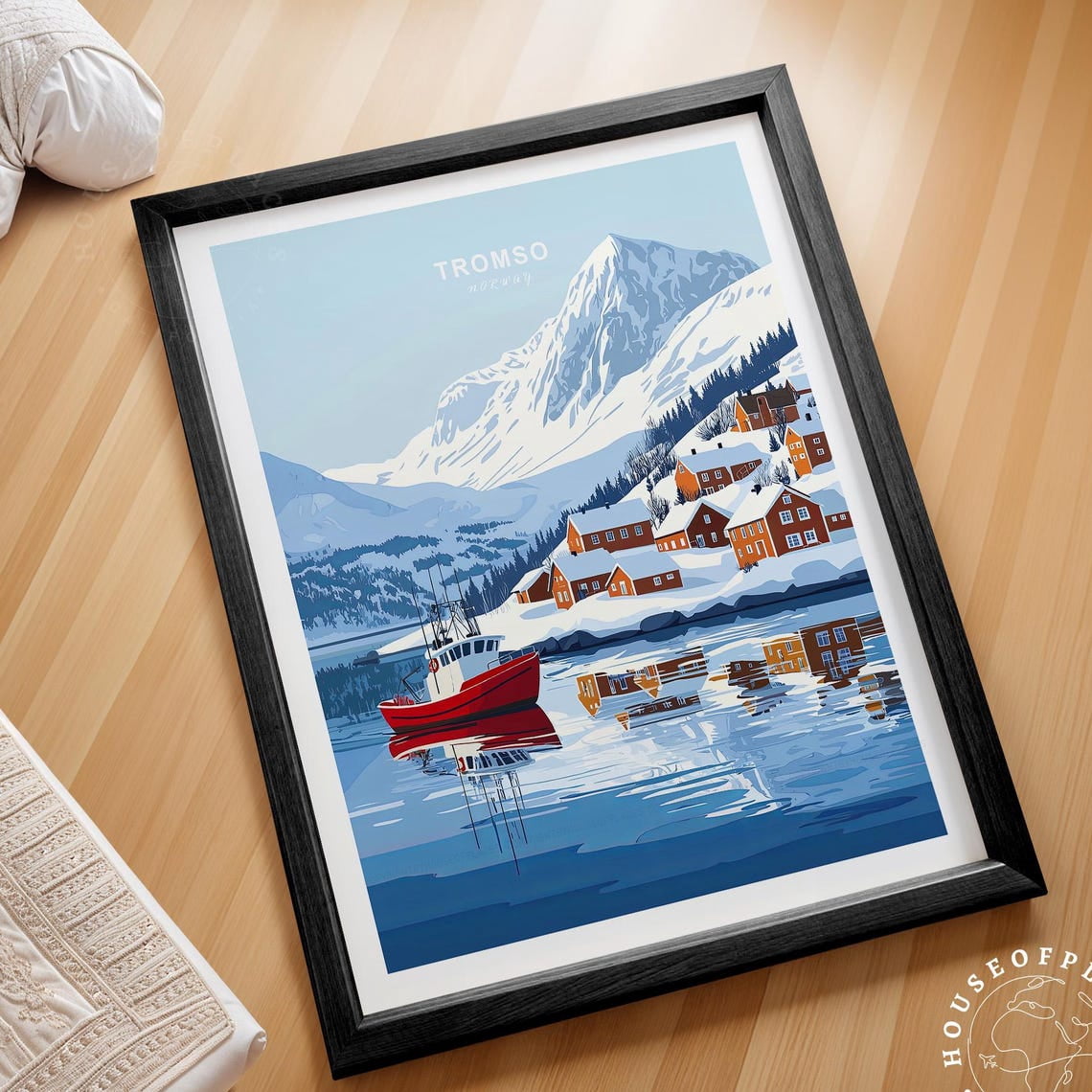 Tromso Ski Wall Art, Tromso Norway Skiing Print, Norway Winter Poster ...