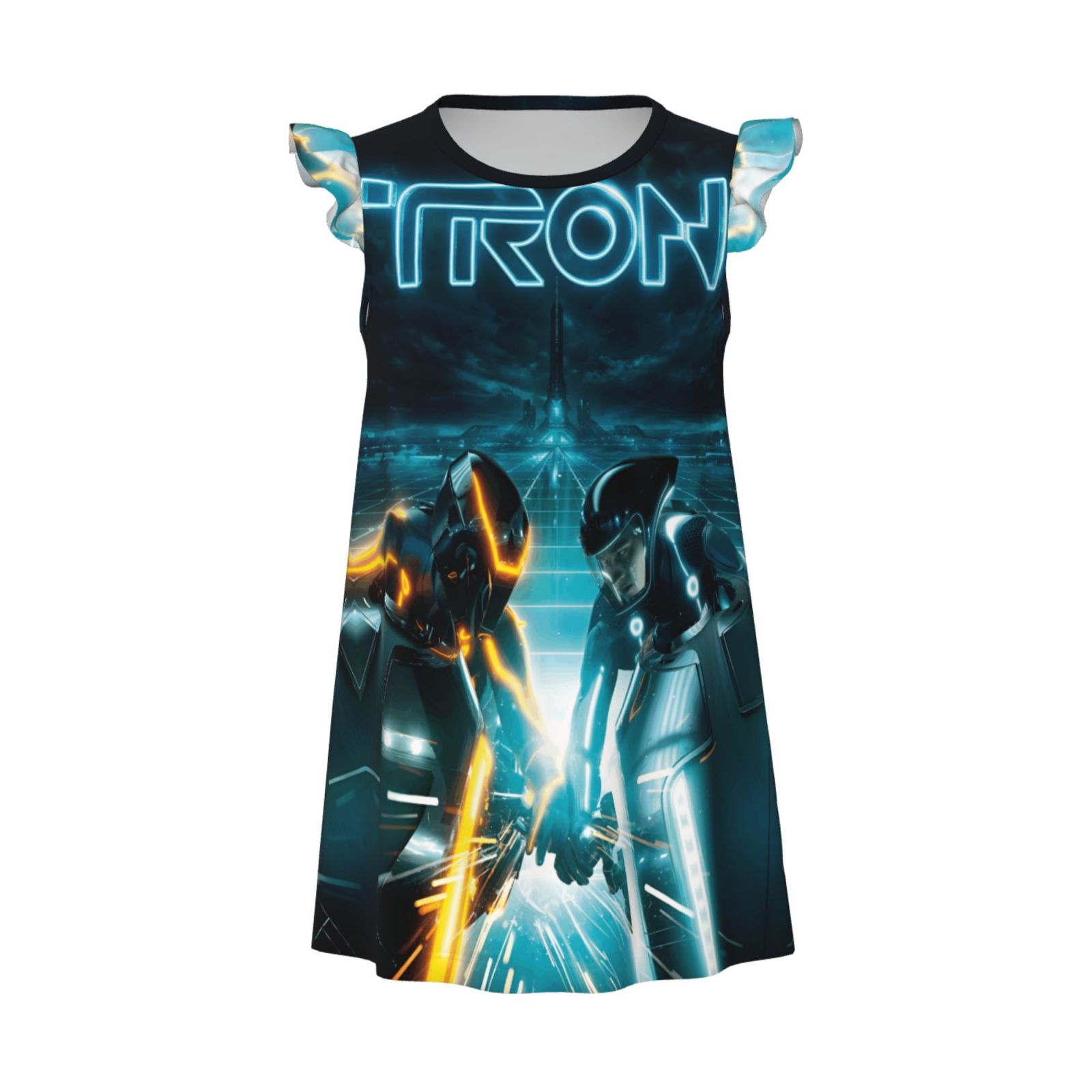 Tron Ares Nightgown Pajamas Dress Short Sleeve Sleep Dress Comfortable ...